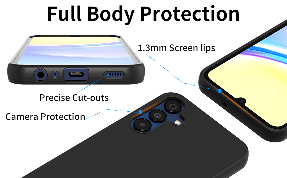 Amazon.com: Foluu Silicone Case for Samsung Galaxy A15 5G, Liquid Gel Rubber Bumper Case with ...