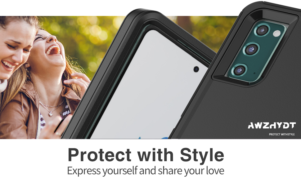 Amazon.com: AWZHYDT for Galaxy S20 FE 5G Case, Heavy Duty Protective Case with [3 Layers] Rugged ...