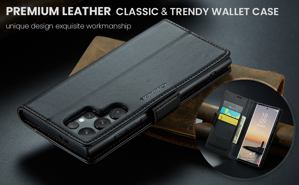 Amazon.com: SINIANL Samsung Galaxy S24 Ultra Wallet Case with RFID Blocking, Samsung S24 Ultra ...