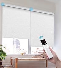 Amazon.com: ZSTARR Motorized Roller Blinds with Remote Control, Blackout Smart Window Shade,Tuya ...