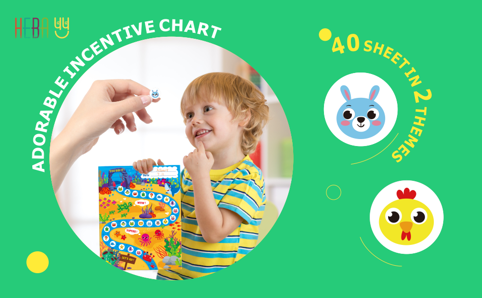 Amazon.com : 40 Pack Incentive Chart, 2 Adorable Designs with 1078 ...