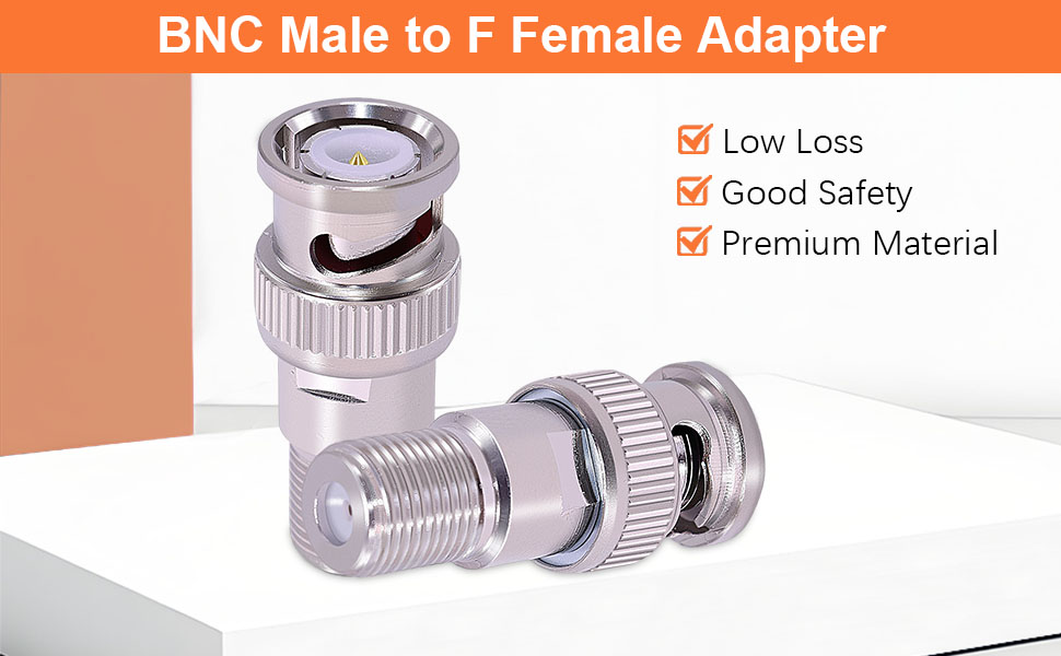 Amazon.com: CNARIO 2Pcs F to BNC Connector BNC Male to F Female Coax Adapter 75 Ohm, RG6, RG59 ...