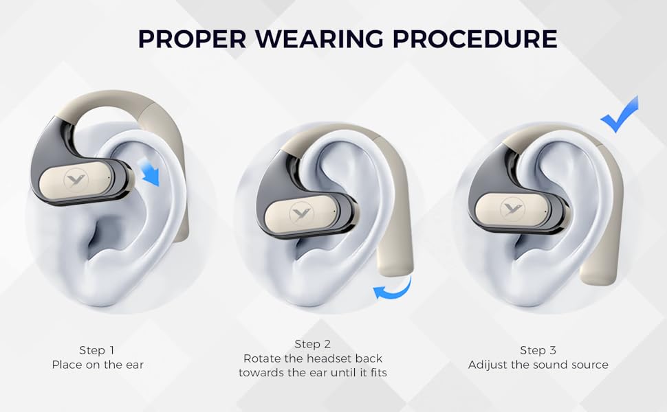 Amazon.com: Open Ear Headphones Wireless Bluetooth 5.4 Earbuds 54Hrs ...