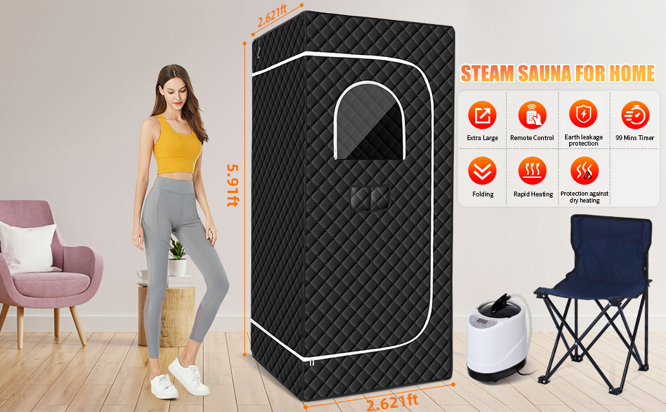Amazon.com : XINONE Protable Sauna for Home，(71"x32"x32") Steam Sauna Box,Personal SaunaTent ...