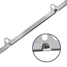 ELECTRONLUMEN Stainless Steel License Plate Frames Silver Fit Standard CA License Plate 4 Holes ...