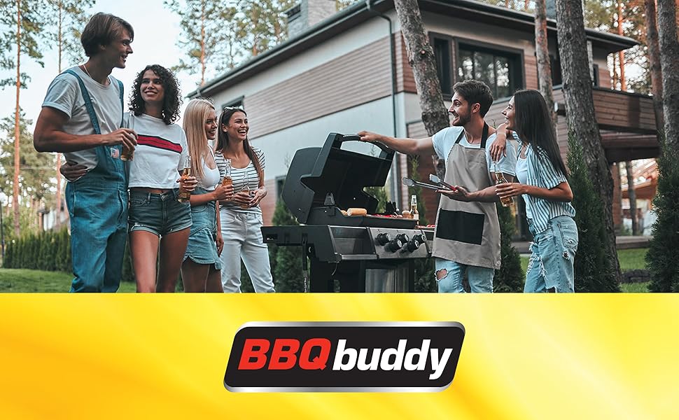 BBQ Buddy Grill Brush for Outdoor Grill - 2 in 1 BBQ Brush and Stainless Steel Scraper - 30cm ...