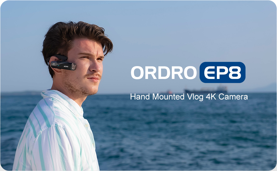 ORDRO EP8 - Cámara de video 4K para videocámara montada en la cabeza, cámara Vlog 4K 60FPS ...