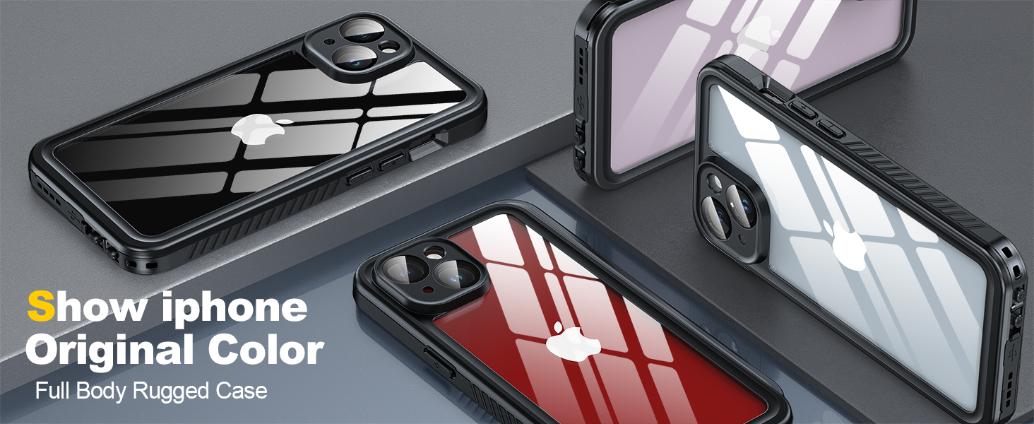 Amazon.com: AMILIFECASES for iPhone 15 Case Waterproof - Built-in Privacy Screen Protector & HD ...