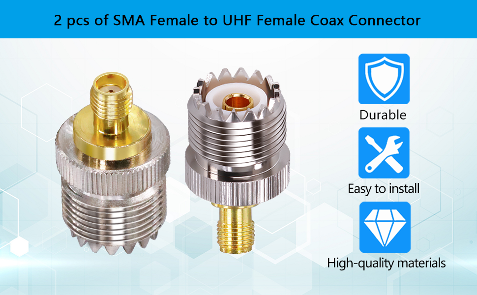 Amazon.com: TUOLNK SMA to PL259 Adapter - 2pcs Coax Connector for CB Radio Antenna - SMA to PL ...