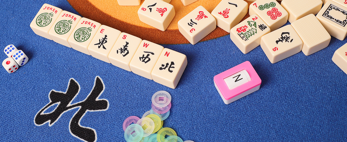 Amazon.com: GUSTARIA American Mahjong Tile Set, Large Size Mahjong Tiles Set with 166 Numbered ...