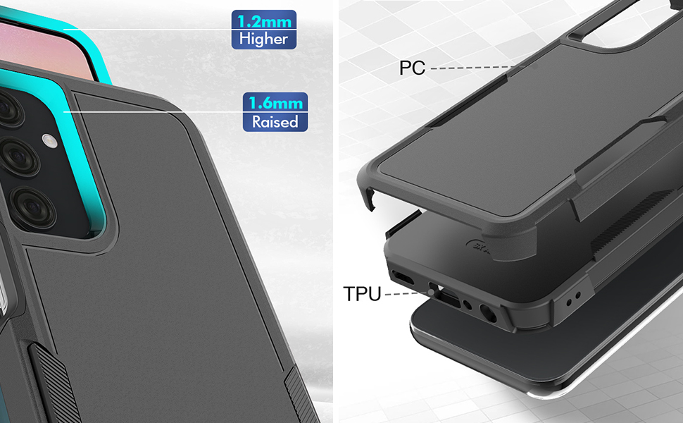 Amazon.com: MDCN Samsung Galaxy A25 5G Case: Dual Layer Protective Heavy Duty Cell Phone Cover ...