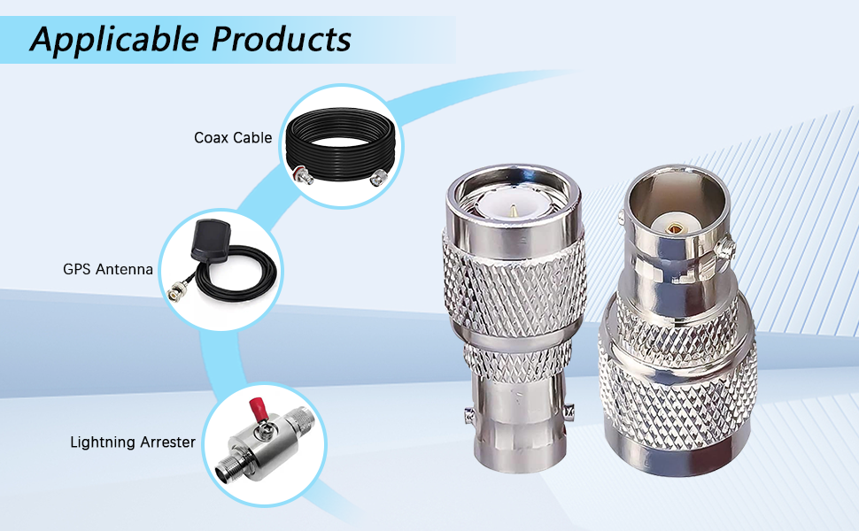 TUOLNK BNC to TNC Coax Adapter TNC Male to BNC Female RF Coaxial Connector for Wifi Antenna ...