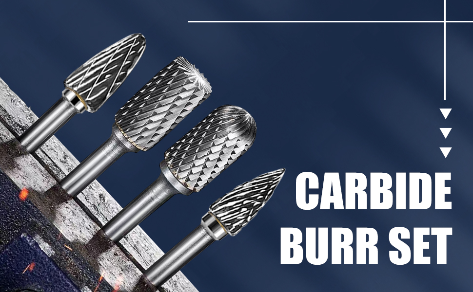 Amazon.com: 10Pcs Carbide Burr Bits Set Compatible with Dremel 1/8", Rotary Tool Bits with ...