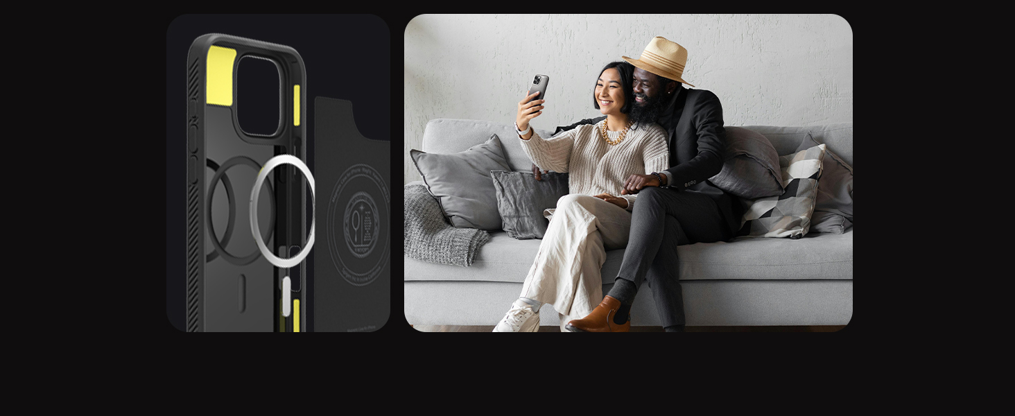 Amazon.com: Spigen Rugged Armor MagFit Designed for iPhone 16 Pro Case [Military-Grade ...