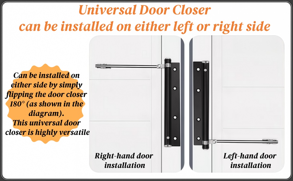 Automatic Door Closer for Home Easy to Install | Safety Spring Door Closers | Auto Soft Close to ...
