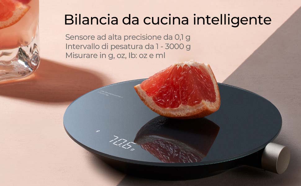 HOTO Bilancia da Cucina Intelligente, Bilancia da Cucina Digitale, Bilancia da Caffè, Bilancia ...