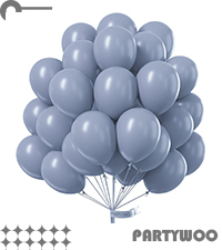 Amazon.com: PartyWoo Dusty Blue Balloons, 100 pcs Purplish Boho Blue Balloons Different Sizes ...
