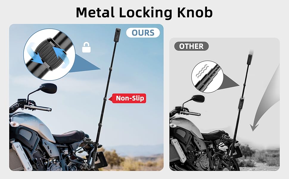 Amazon.com : Vamson Motorcycle Camera Mount Kit for Insta360 X4, X3, X2, RS & GoPro - 63 ...