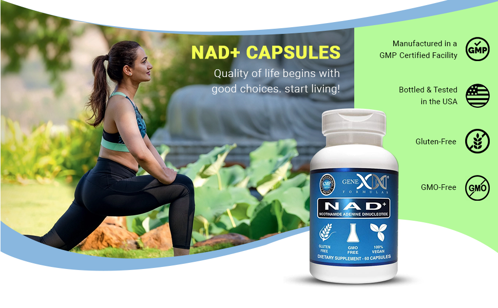 Genex NAD+ 250mg 60 Capsules Nicotinamide Adenine Dinucleotide - Pure NAD+ Supplement | Buy Now ...