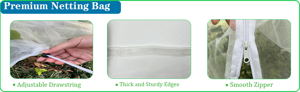 Amazon.com : BKDMZZMY Garden Netting with Drawstring and Zipper, 5.9x6.6FT Fruit Tree Netting ...