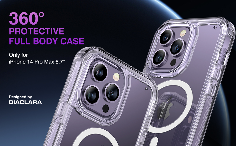 Amazon.com: Diaclara Designed for iPhone 14 Pro Max Case 6.7’’,[Compatible with Mag Safe] [2023 ...