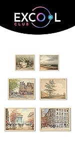 Amazon.com: EXCOOL CLUB Vintage Wall Art Prints - 16 Pcs Vintage Prints for Wall Decor Aesthetic ...
