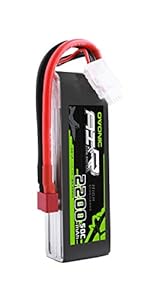 Amazon.com: OVONIC 3S Lipo Battery 50C 2200mAh 11.1V Lipo Battery with Dean-Style T Connector ...