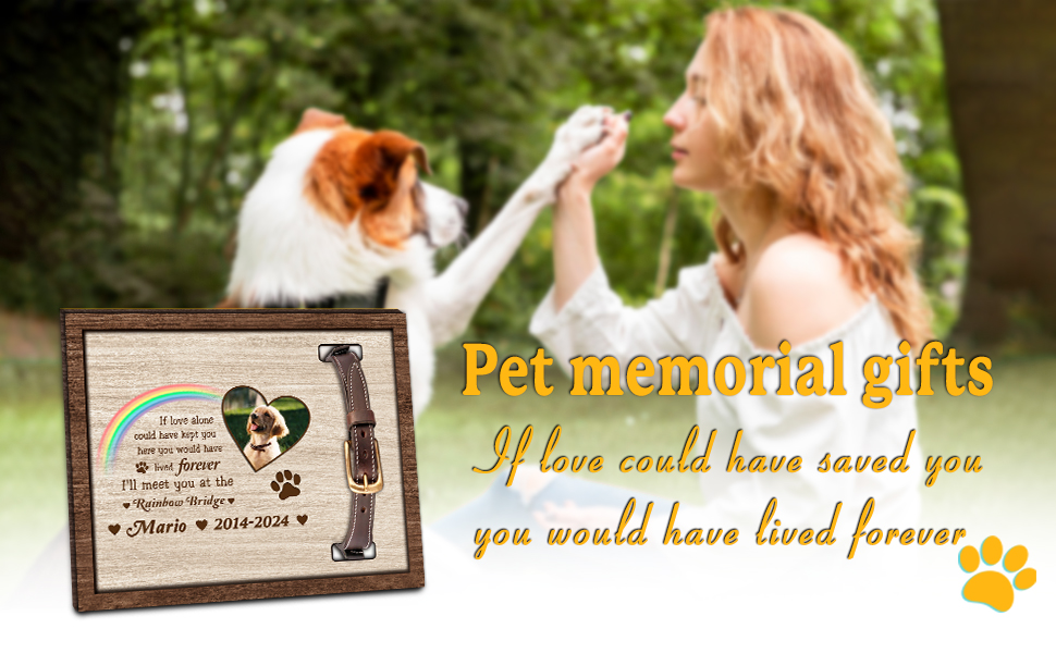 Amazon.com : ubjva Dog Memorial Picture Frame Personalized Pet Memorial Gifts for Dogs Custom ...