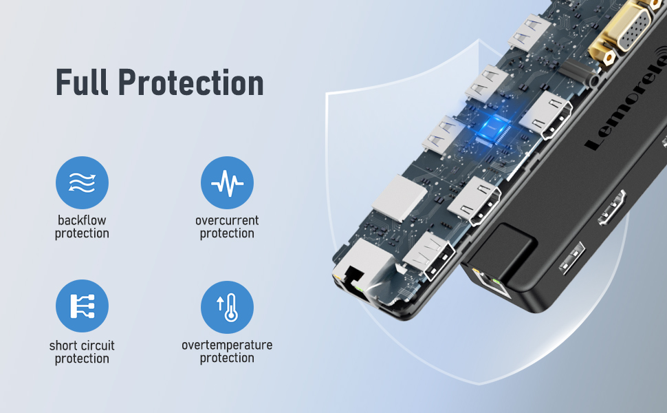 Usb C Docking Station Lemorele 13 In 1 Usb C Hub Triple Display Adapter Mit 2 4k Dual Hdmi
