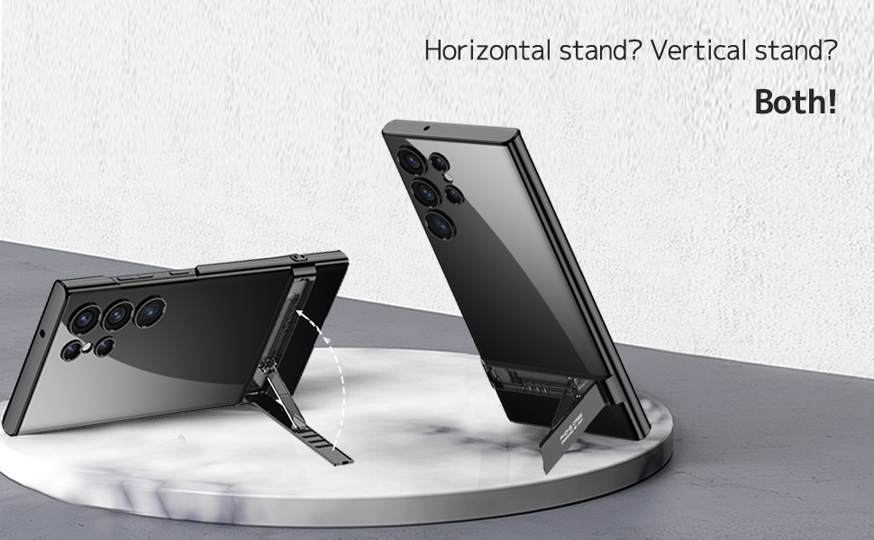 Amazon.com: NINKI Compatible Samsung Galaxy S24 Ultra Case With 3-Way Kickstand, Clear ...