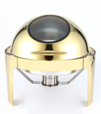 Amazon.com: HONHPD 1 Pack 6.8-Quart Gold Round Chafing Dishes, Stainless Steel Chafers and ...