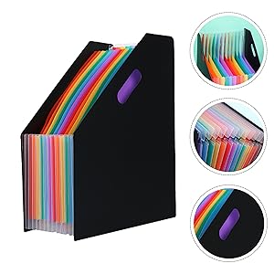 NISUN 12 Pockets Vertical Expanding File Folders Letter A4 Size ...