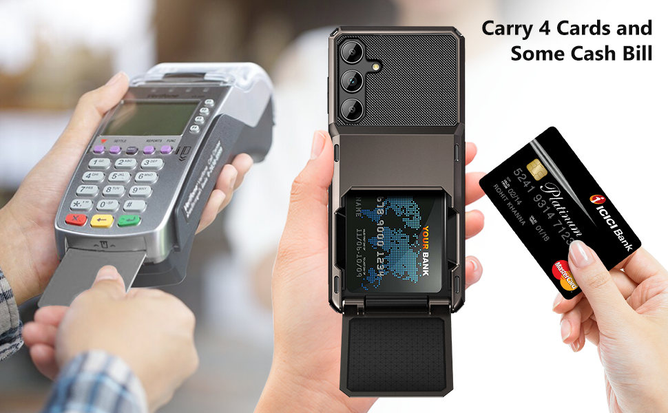 Amazon.com: Vofolen for Samsung Galaxy S23 FE Wallet Case with Card Holder, 4-Card Dual Layer ...