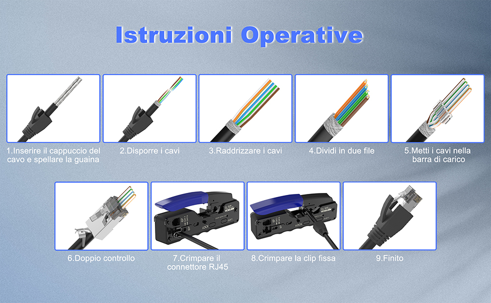 VCELINK Connettori RJ45 Passanti Cat 7 Cat6A 10 Pezzi, Connettore di rete schermato 8P8C, RJ45 ...