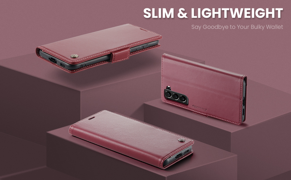 Amazon.com: SINIANL Galaxy S22 Wallet Case with RFID Blocking, Magnetic Clasp, Kickstand ...