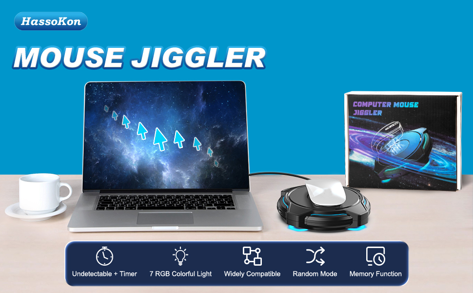 Amazon.com: Mouse Jiggler,Undetectable Mouse Mover Device|Auto Clicker Mouse Wiggler with Timer ...