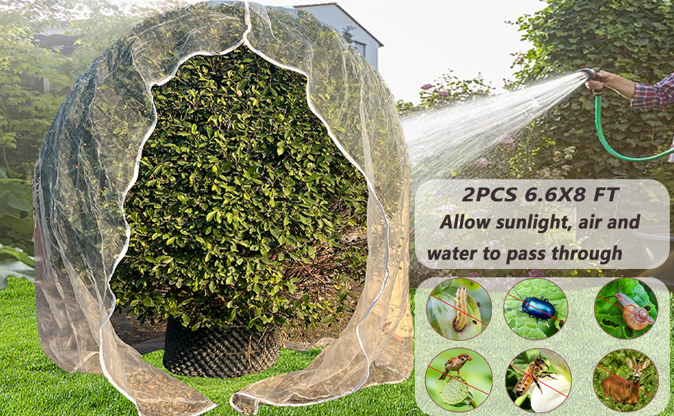 Amazon.com : Yavzevlqi 2pcs 6.6x8 FT Fruit Tree Netting Bags,Large Garden Netting Covers with ...