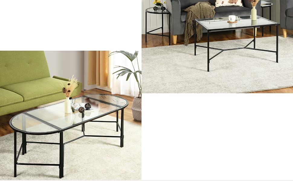 Amazon.com: Round Coffee Table for Living Room, 31.5-inch Modern Sofa ...