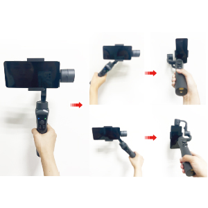 Gimbal Estabilizador Portátil de 3 Eixos com Tripé de Aderência para ...