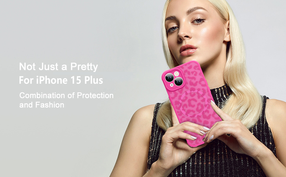 Amazon.com: MOWIME Magnetic for iPhone 15 Plus Case Leopard [Compatible with MagSafe] [Full ...