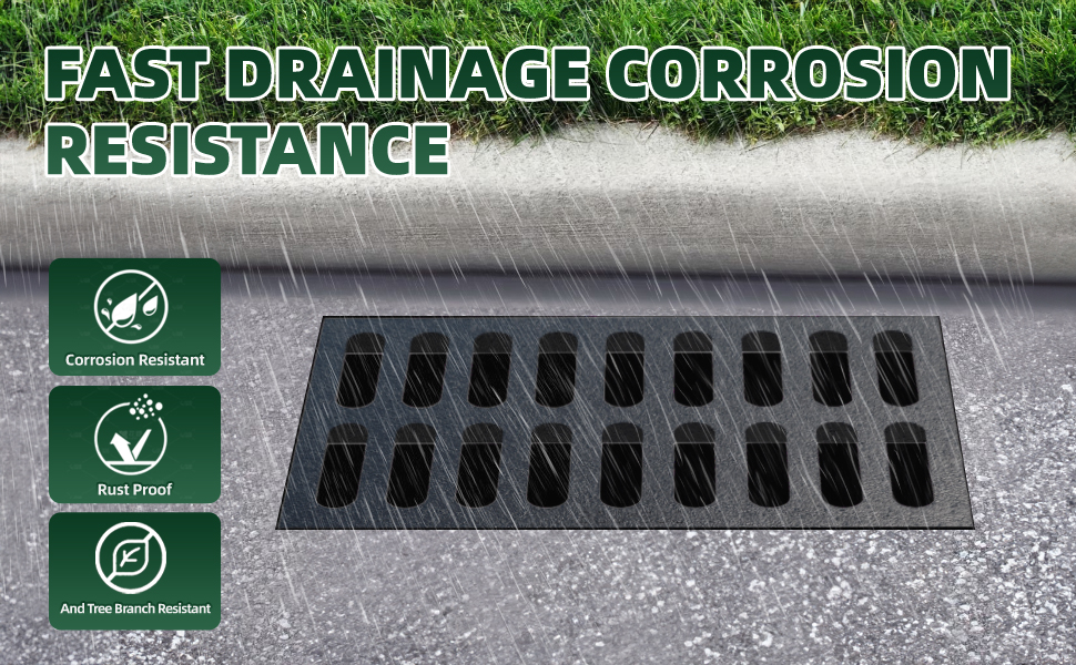 Amazon.com: Cast Iron Drain Grate, 28 * 28in Outdoor Drain Cover, Heavy ...