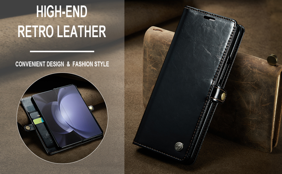 Amazon.com: Peenpunk for Samsung Galaxy Z Fold 5 Wallet case, Leather Galaxy ZFold5 Wallet Case ...