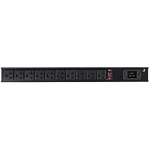 StarTech.com 10 Outlet Rack Mount Power Strip 125V/16 Amp - 1U Horizontal 19" Rackmount PDU ...
