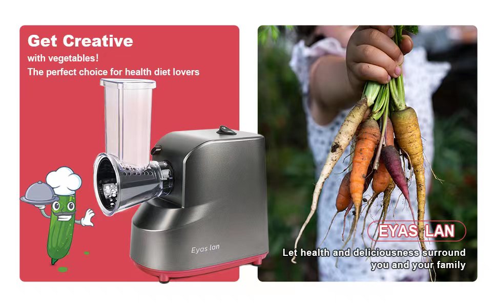 Amazon.com: EYAS LAN Electric Cheese Grater, 250W Professional Automatic Grater for Fruits ...