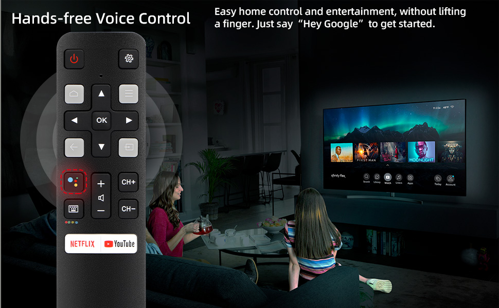 Amazon.com: Gvirtue Universal Voice Remote Control for TCL-Android-TV ...