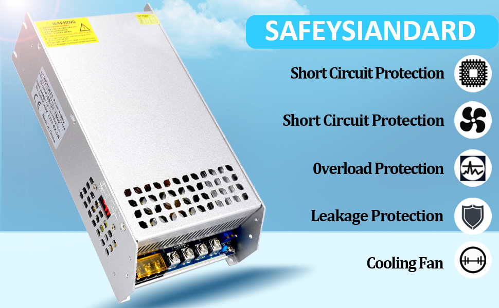 Amazon.com: NUOFUWEI DC 12V 125A 1500W Power Supply Adapter - 110V AC to 12V DC Converter for ...