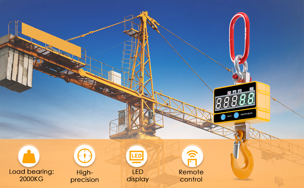 Do-Electr Balance à grue 2T, Écran LED Balance Industrielle Balance Suspendue électronique de ...