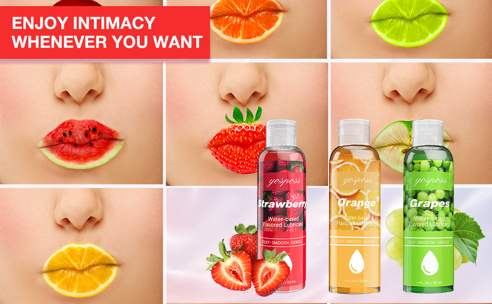 Amazon.com: 4 fl.oz. Strawberry Flavored Water Based Lubricant for Men Women, Sugar-Free Natural ...