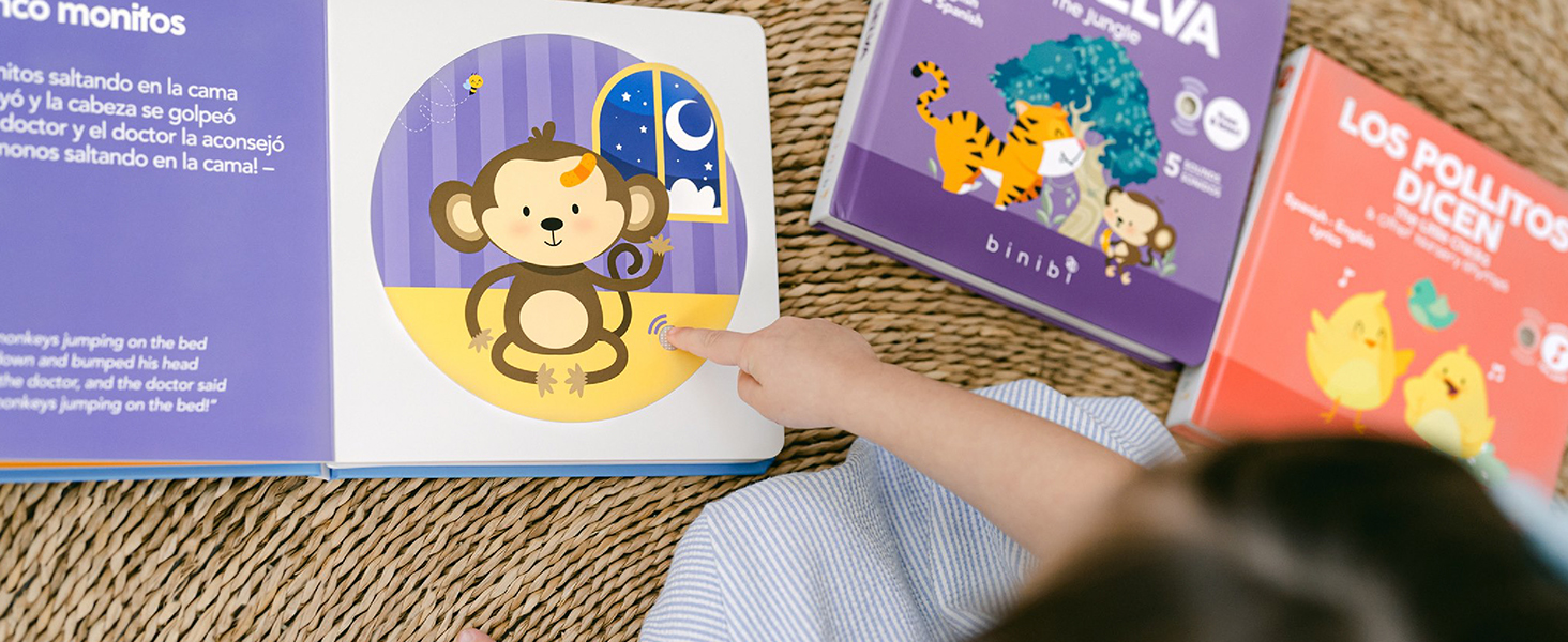 Amazon.com: Binibi Spanish Musical Book for Babies & Toddlers 1-3 Los ...
