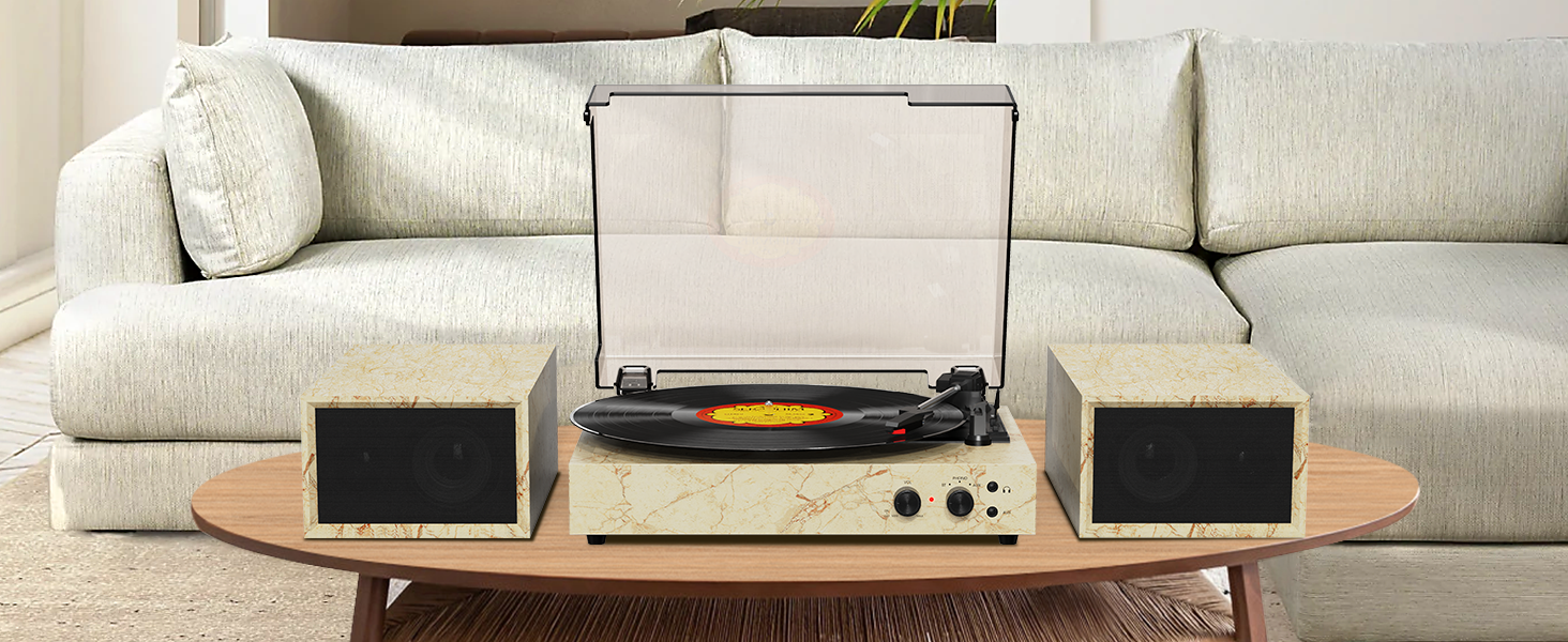 Amazon.com: Vinyl Record Player Bluetooth Vintage 3-Speed Portable ...